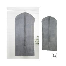 Gravidus Kleidersack 2er Set Kleidersack Kleiderschutzhüllen Grau mit Reißverschluss