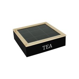Koopmann Koopman Teebox Teekiste 9 Fächer Eingriff TEA Farbwahl Teekasten Teebeutelbox