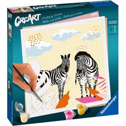 Ravensburger Malen nach Zahlen Malen nach Zahlen CREART Trend Serie Quadratisch Zebra 23666