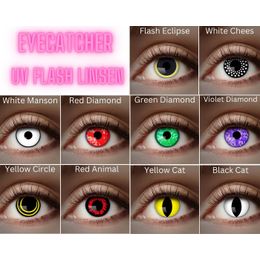 Eyecatcher Jahreslinsen Leuchtende UV Kontaktlinsen diverse Motive und Farben