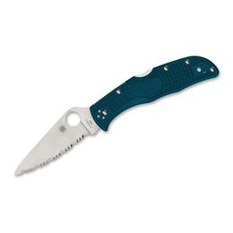 Spyderco Taschenmesser Spyderco Endela Lightweight K390 Serrated Blue