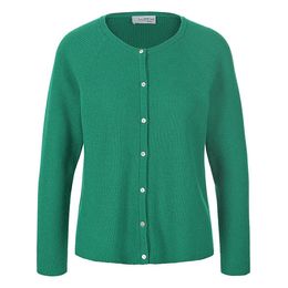 Strickjacke aus 100% Schurwolle Looxent grün