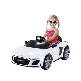 Actionbikes Motors Kinder-Elektroauto Audi R8 Spyder lizenziert, 60 Watt, LED-Scheinwerfer, Musik, Hupe, Fernbedienung, (Weiß)