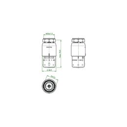 Oventrop Thermostat Uni SH 7-28 C, 0 x 1-5, Flüssig-Fühler, weiß 1012065