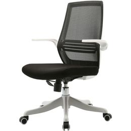 Neuwertig] Moderner Bürostuhl HHG 869, Schreibtischstuhl, ergonomisch atmungsaktiv, Taillenstütze, anhebbare Armlehne schwarz - black