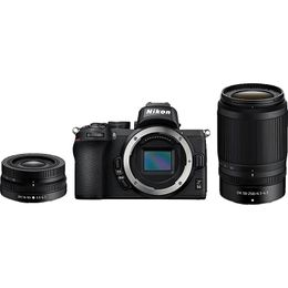 Nikon Z 50 Kit Systemkamera mit Objektiv 16-50 mm + 50-250 mm, 8 cm Display Touchscreen, WLAN