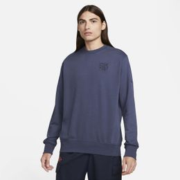 FC Barcelona Club Third Nike Fußball-Sweatshirt aus French Terry mit Rundhalsausschnitt für Herren - Blau