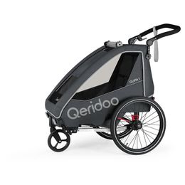 Qeridoo QUPA 1 Einsitzer, Fahrradanhänger, Grey