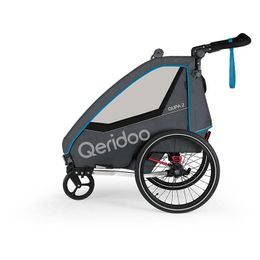 Qeridoo QUPA 2 Zweisitzer, Fahrradanhänger, Blue