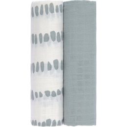 Lässig LÄSSIG Stoffwindeln Mulltuch-Set XL, Strokes silver grey (Set, 2-St), grau