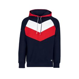 TRIGEMA Sweatshirt »Dreifarbiger Raglan-Kapuzenpullover« navy XL XL Sweatshirt