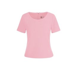 TRIGEMA Sweatshirt »Shirt mit kurzen Ärmeln mit Kristallsteinen« rosé S S Strukturierte Sweat-Qualität