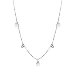 Vivance Collierkettchen »925-Sterling Silber rhodiniert« weiß 40+2cm Elegante Erbskette aus 925/- Silber rhodiniert