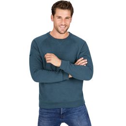 TRIGEMA Sweatshirt »Sweatshirt mit angerauter Innenseite« jeans-melange S S Sweat-Qualität