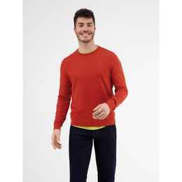 Lerros Herren Lerros Strickpullover &raquo;Lerros L&auml;ssiger Flachstrickpullover&laquo; grau S