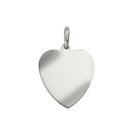 Vivance Kettenanhänger »925/- Sterling Silber rhodiniert Silberplatte Herz« () weiß one-size Moderner Anhänger aus 925/- Sterling Silber rhodiniert