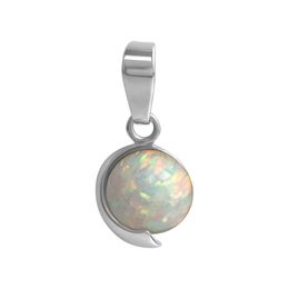 Vivance Kettenanhänger »925/- Sterling Silber rhodiniert imit. Opal weiß« () weiß + weiß one-size Schöner Anhänger aus 925/- Sterling Silber...