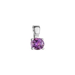 Vivance Kettenanhänger »925-Sterling Silber rhodiniert Amethyst« () weiß + lila one-size Edler Anhänger aus 925/- Sterling Silber rhodiniert