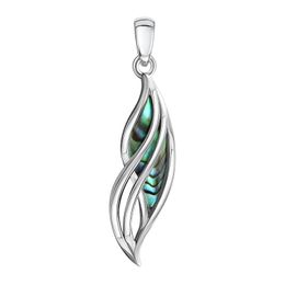 Vivance Kettenanhänger »925/- Sterling Silber rhodiniert Abalone« () bunt + bunt one-size Edler Anhänger aus 925/- Sterling Silber rhodiniert