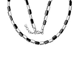 Vivance Collierkettchen &raquo;Edelstahl mit H&auml;matit&laquo; grau 45+3cm Collier aus Edelstahl