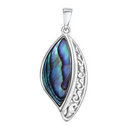 Vivance Kettenanhänger »925-Sterling Silber rhodiniert Abalone« () bunt + bunt one-size Edler Anhänger aus 925/- Sterling Silber rhodiniert