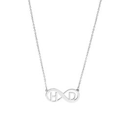 Vivance Kette mit Anhänger »925/- Sterling Silber rhodiniert Infinity« weiß 45+3cm Schönes Collier aus 925/- Sterling Silber rhodiniert