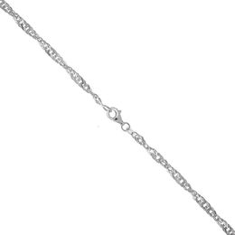 Vivance Collierkettchen »925/- Sterling Silber weiss Singapurkette 50 cm« weiß 50,0cm Schöne Collierkette aus 925/- Sterling Silber