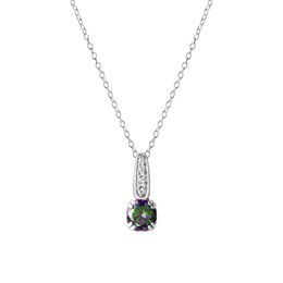 Vivance Kette mit Anh&auml;nger &raquo;925-Sterling Silber rhodiniert Zirkonia&laquo; wei&szlig; 42+3cm Elegantes Collier aus 925/- Sterling Silber rhodiniert