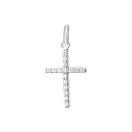 Vivance Kettenanhänger »925-Sterling Silber rhodiniert Zirkonia« () weiß + weiß one-size Edler Anhänger aus 925/- Sterling Silber rhodiniert