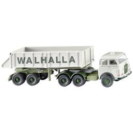 Wiking 0677 12 H0 LKW Modell MAN Hinterkippersattelzug Pausbacke Walhalla Kalk