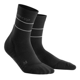 CEP Damen Reflective Mid-Cut Socks schwarz