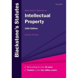 Oxford University Blackstone's Statutes on Intellectual Property - Andrew Christie, Taschenbuch