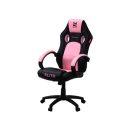 Elite Gaming-Stuhl EXODUS, Memory-Schaum, extra hohe R&uuml;ckenlehne, Wippmechanik, Armpolster, MG100 (Schwarz/Pink)