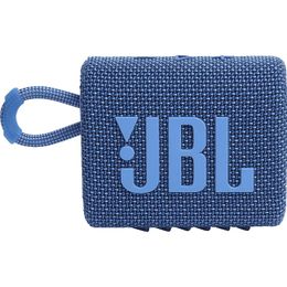 JBL Go 3 Eco Bluetooth Lautsprecher, Blau, Wasserfest