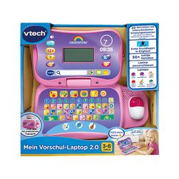 Vtech Mein Vorschul-Laptop 2.0 pink Spielzeugcomputer, Mehrfarbig