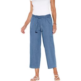 Damen Culotte mit abnehmbarem Bindeg&uuml;rtel blue-bleached, Gr&ouml;&szlig;e 44