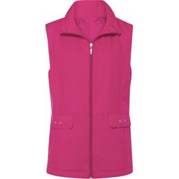 Damen Weste mit imitierten Pattentaschen fuchsia, Gr&ouml;&szlig;e 54
