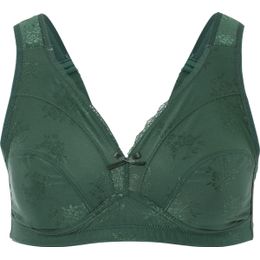 Damen BH ohne Bügel im Jacquard-Dessin moos, Größe 100E