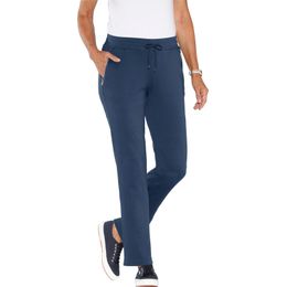 Damen Jerseyhose mit Bindeband dunkelblau, Gr&ouml;&szlig;e 40
