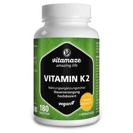 Vitamaze GmbH Vitamin K2 200 μg hochdosiert vegan Tabletten 180 St