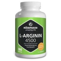 Vitamaze GmbH L-Arginin Hochdosiert 4.500 mg Kapseln 360 St