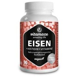 Vitamaze GmbH Eisen 20 mg+Histidin+Vitamine C/B9/B12 Kapseln 90 St