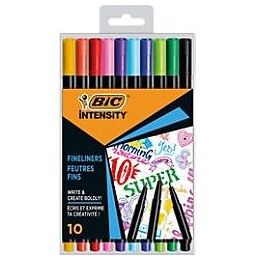 BIC Intensity Fineliner CEL1011727 Farbig Sortiert 10 Stück