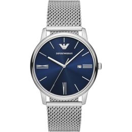 Quarzuhr Emporio Armani "AR11571" Armbanduhren silberfarben Herren Hochzeitsmode Armbanduhr, Herrenuhr, Datum, analog