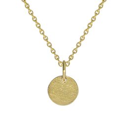 Kette mit Anhänger Celesta "375/- Gelbgold Coin eismatt" Halsketten Gr. 45cm, Gold, Länge: 45 cm Breite: 8.0 mm, gelb Damen Ketten mit Anhänger