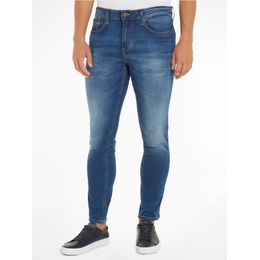 Tapered-fit-Jeans Tommy Jeans "SLIM TAPERED AUSTIN" Gr. 30, Länge 34, blau (wilson light blue) Herren Jeans Tapered-Jeans