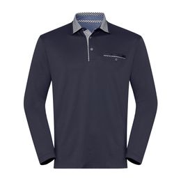 Langarmshirt Hajo "Langarm-Shirt" Gr. 48/50, blau (marine) Herren Shirts Langarm
