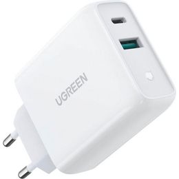 UGREEN 36W Dual Port EU USB-A/USB-C USB-Ladegerät, weiß