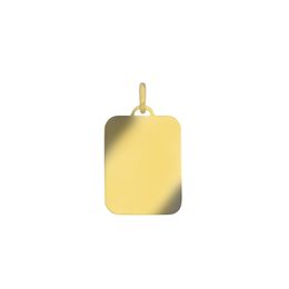 Vivance Kettenanhänger 585/- Gelbgold glanz/matt Goldplatte rechteckig 19x25 mm, gelb