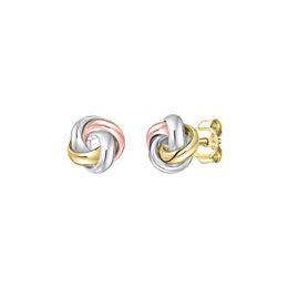 Vivance Paar Ohrstecker 375/- Gelbgold tricolor, bunt